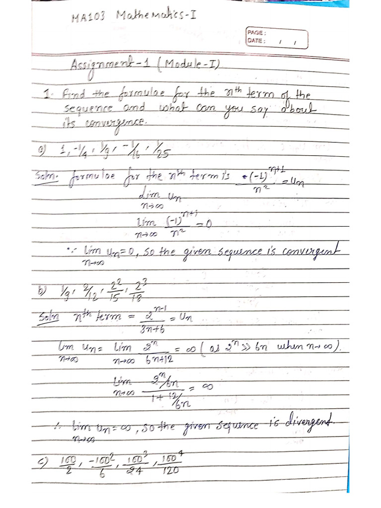 Maths Solution Tutorial1-2019 | PDF
