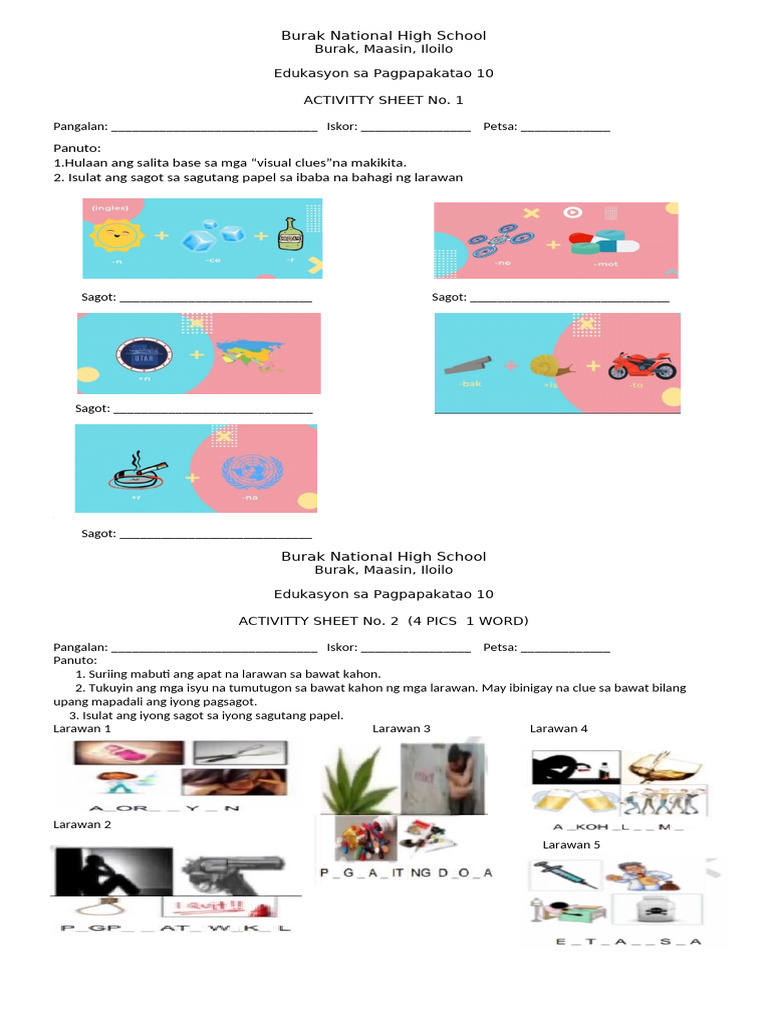 Activity Sheets | PDF