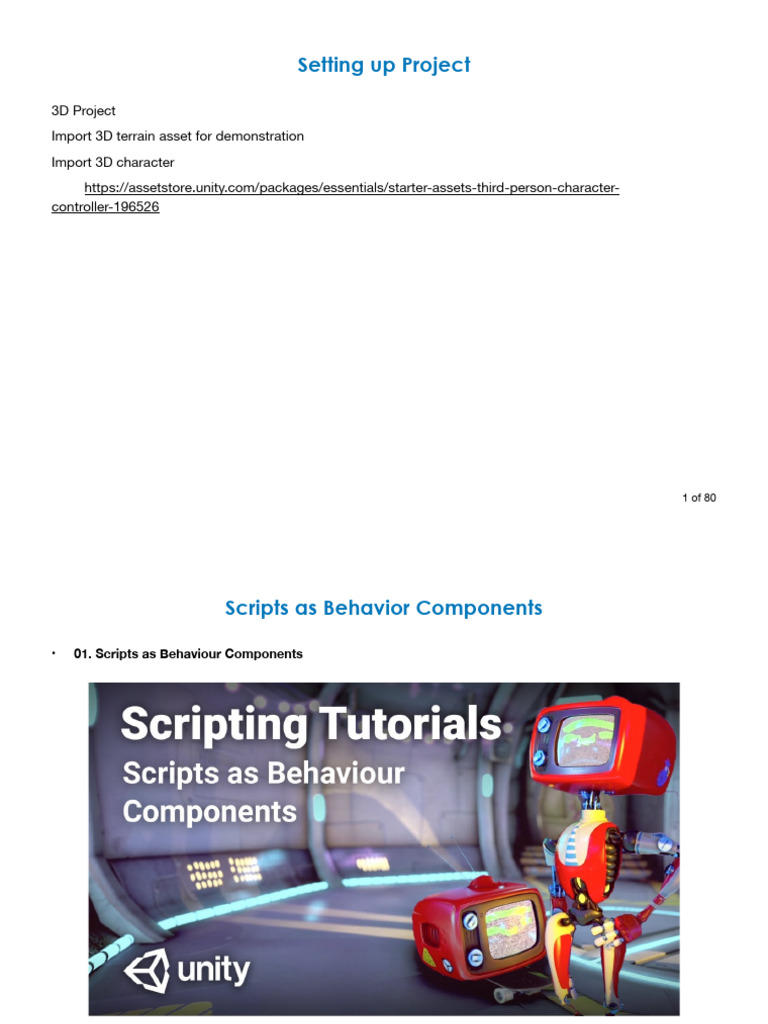 Unity 3D Project Setup Guide | PDF | Interpolation | Software Development