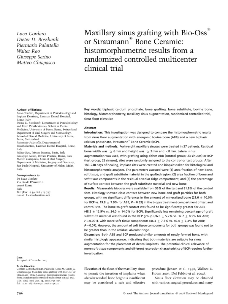 BioOss X Bone Ceramic | PDF | Dental Implant | Bone