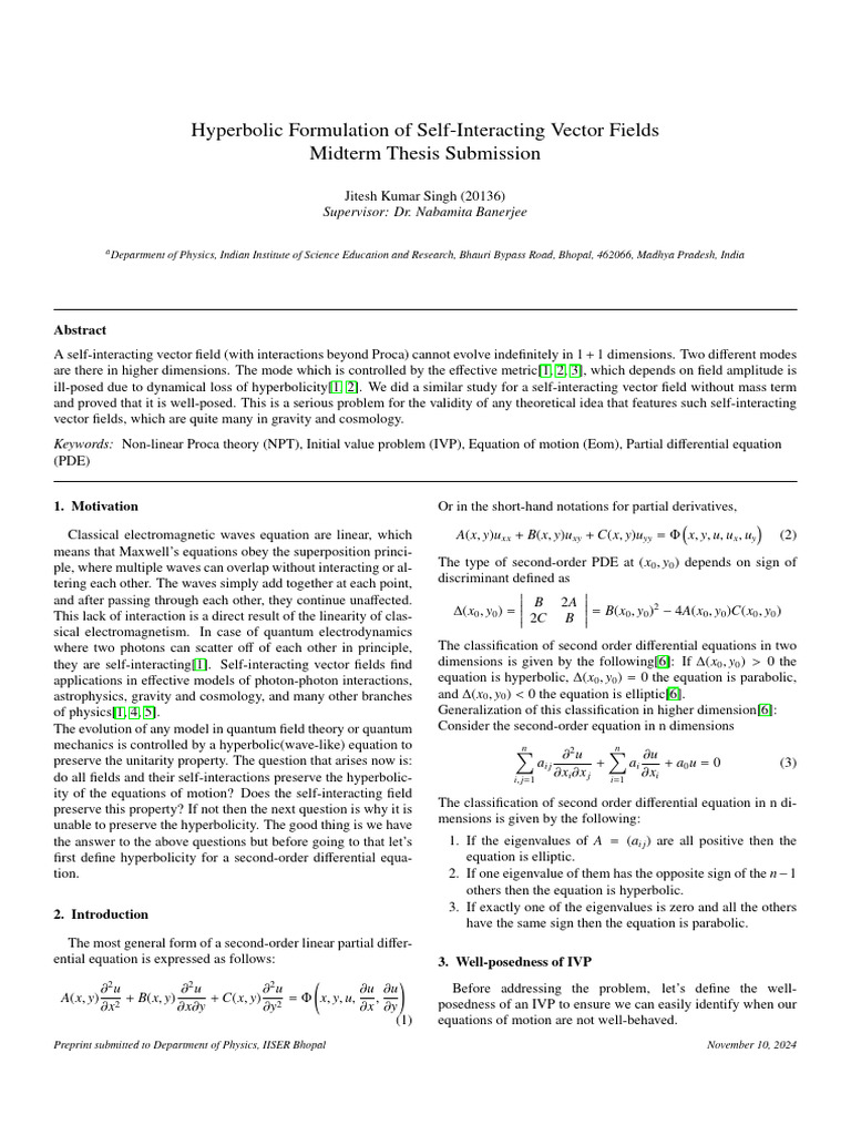 Thesis Sem 1 Jit | PDF | Partial Differential Equation | Waves