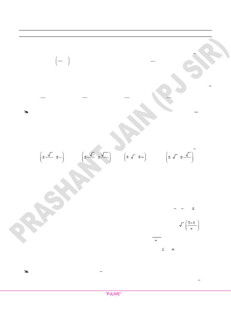 JEE Conic Sections Problems | PDF | Ellipse | Triangle