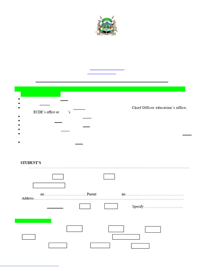 2024-25 Bursary Application Form For Laikipia County Government | PDF