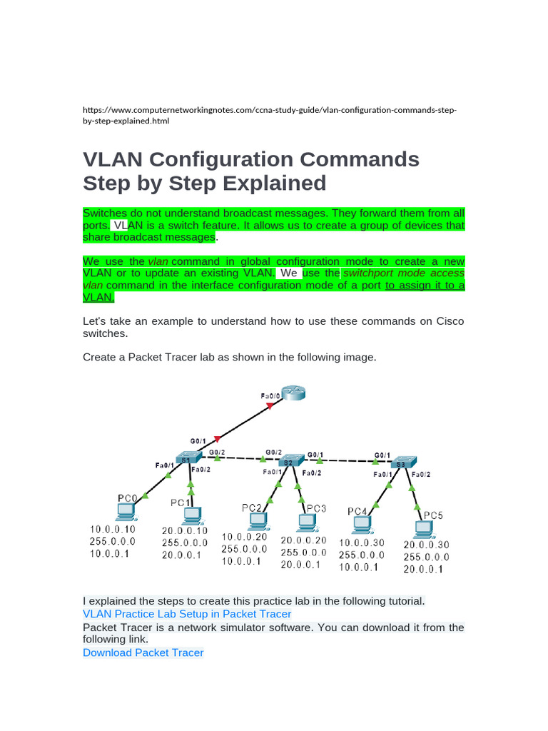 VLAN EXPLAIN | PDF | Computer Network | Network Switch