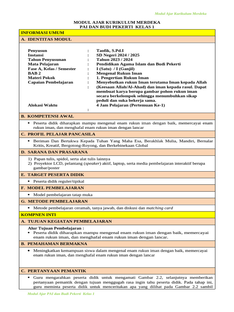 Modul Ajar BAB 2 | PDF