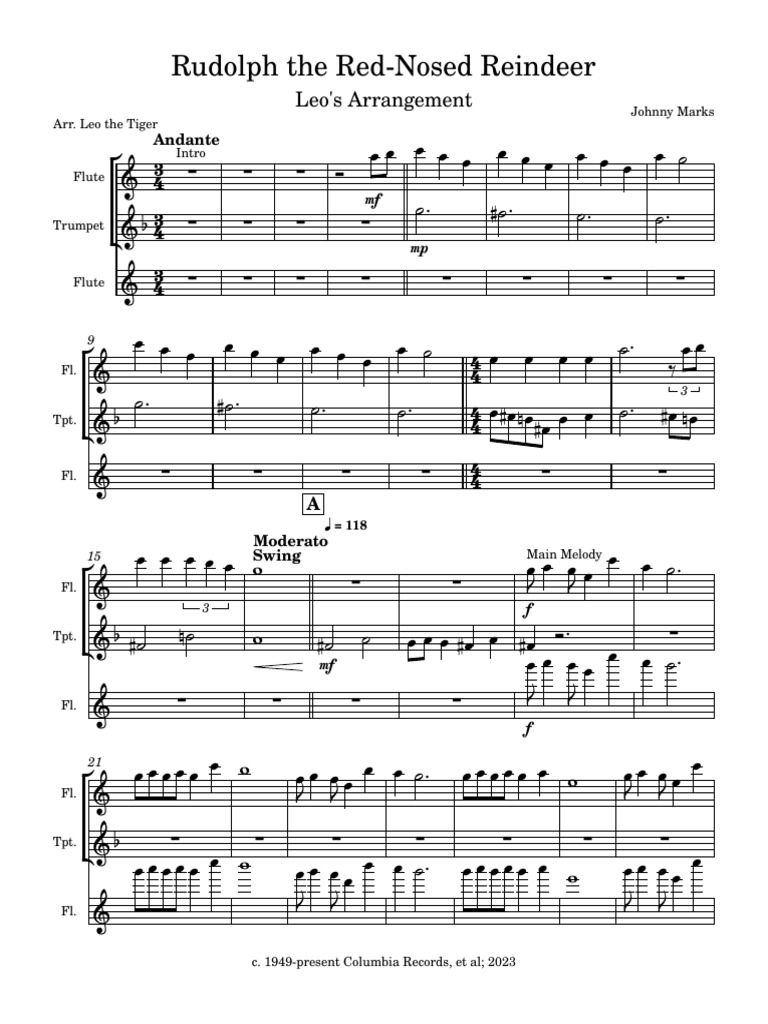 Rudolph The Red-Nosed Reindeer | PDF