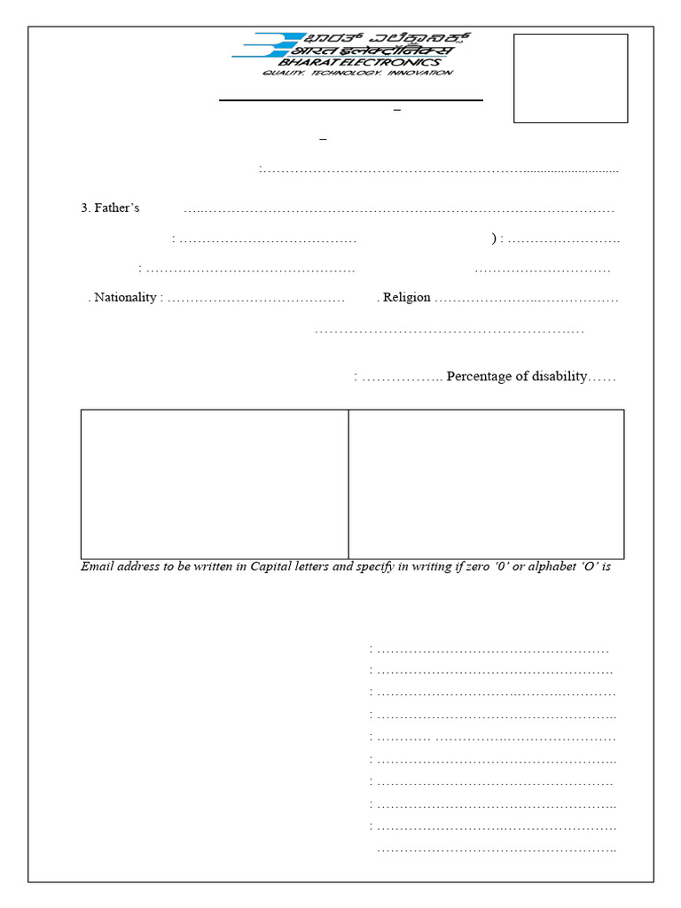 Application Form - Vellore Facility | PDF