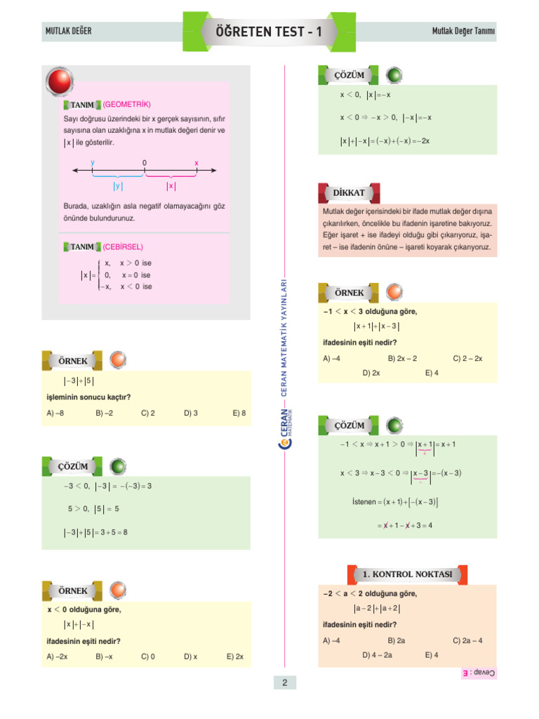 Mutlak Deger Konu Kitapcigi | PDF