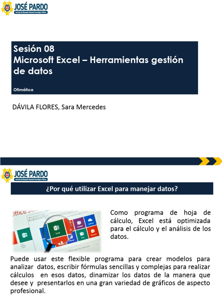 Sesión 09 Ofimática MS Excel 3 | PDF | Microsoft Excel | SQL