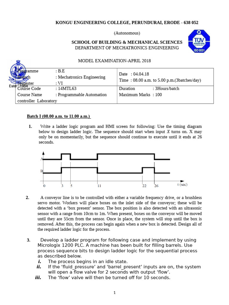 Exam Pac Laboratory 1 | PDF | Programmable Logic Controller | Thermostat
