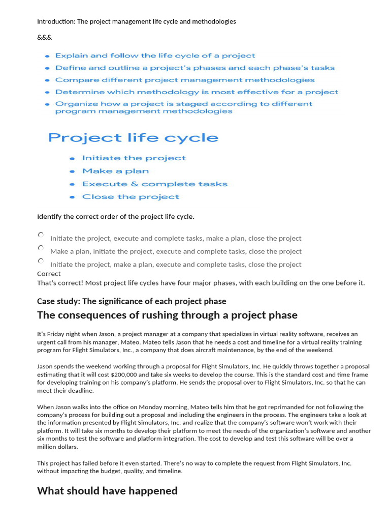 Module 3 Introduction The PM Life Cycle Methodologies | PDF | Software ...