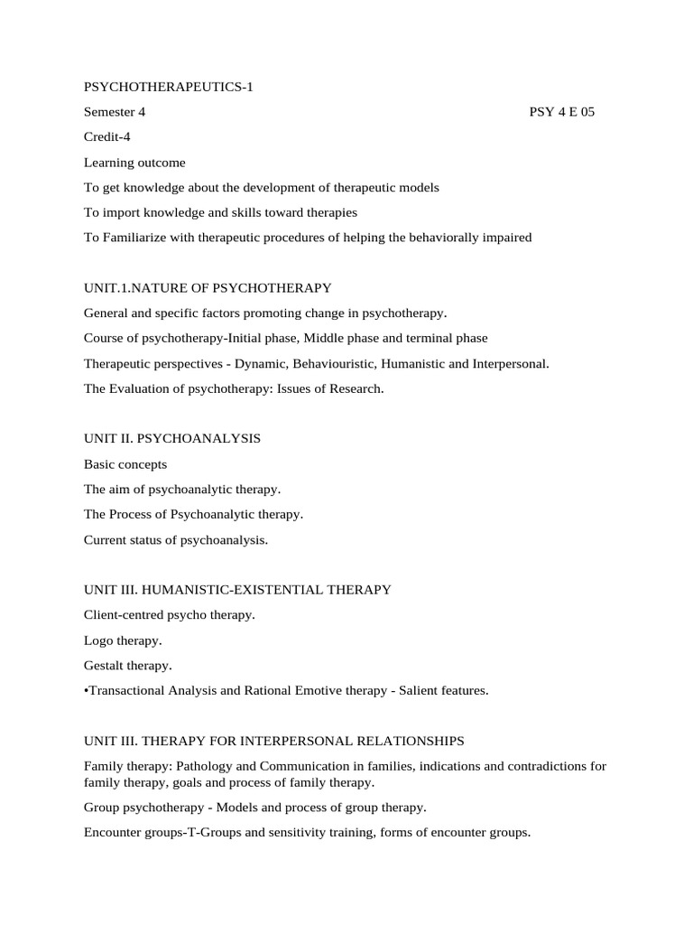 Middle Phase of Psychotherapy Insights | PDF | Psychotherapy ...