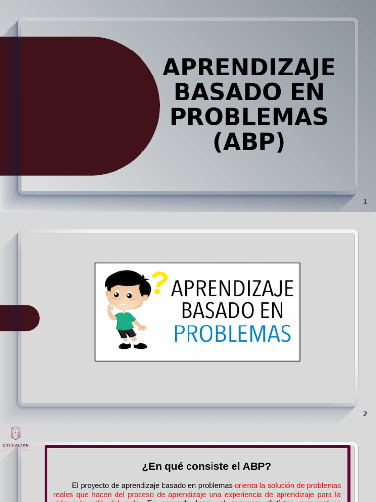 Aprendizaje Basado en Problemas (ABP) | PDF | Aprendizaje ...