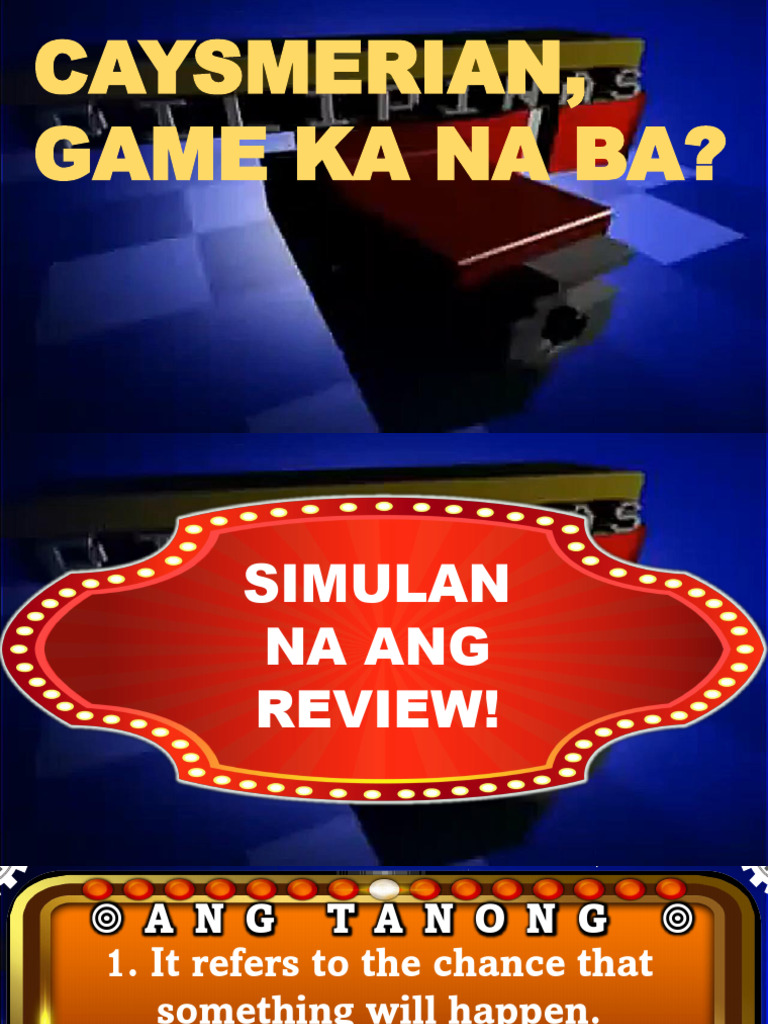 Pilipinas Game KNB Powerpoint Game 4TH QT Reviewer | PDF | Elementary ...