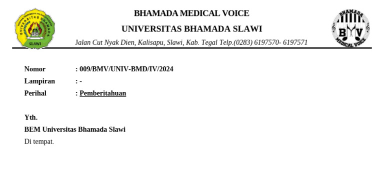 Desain Amplop Surat Bem | PDF