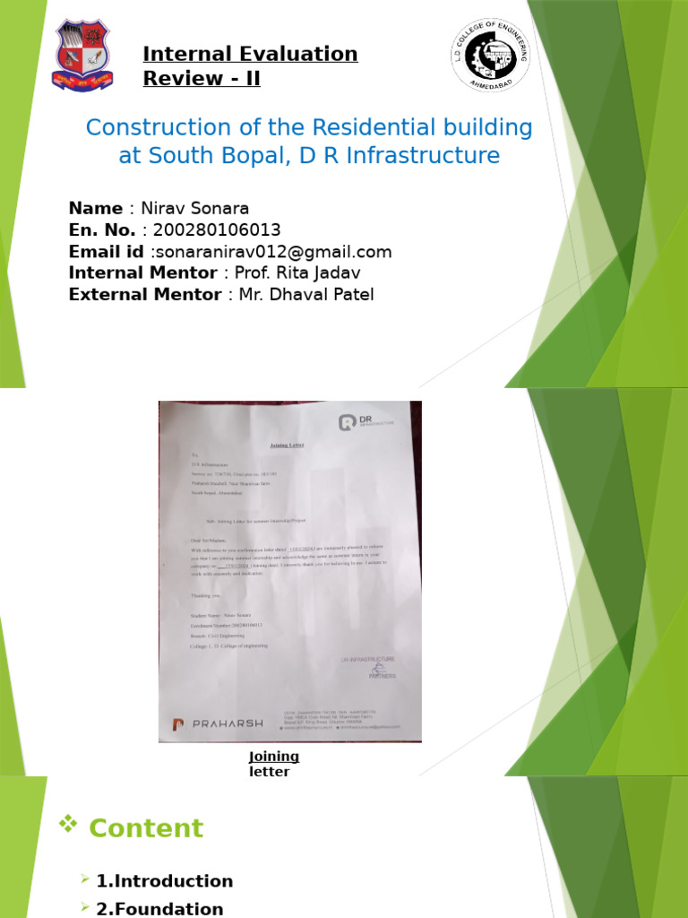 Nirav Intership Review2 | PDF | Concrete | Beam (Structure)