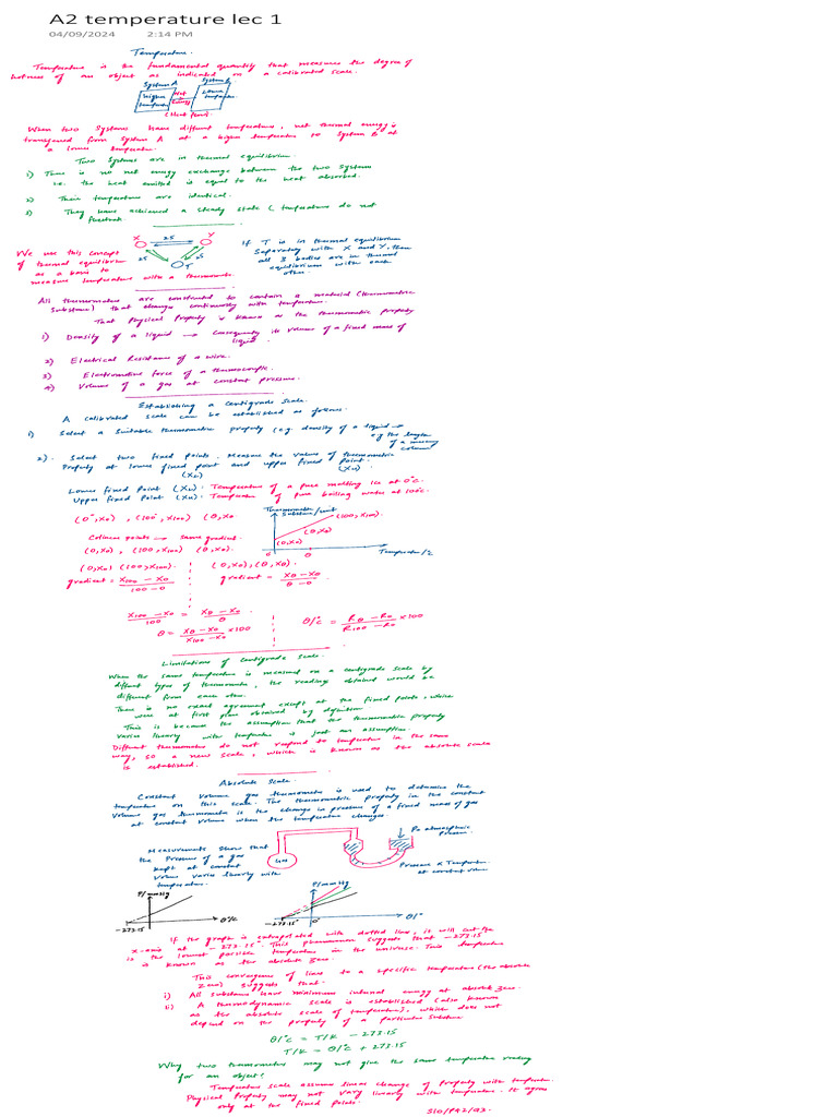A2 Temperature Lec 1 | PDF