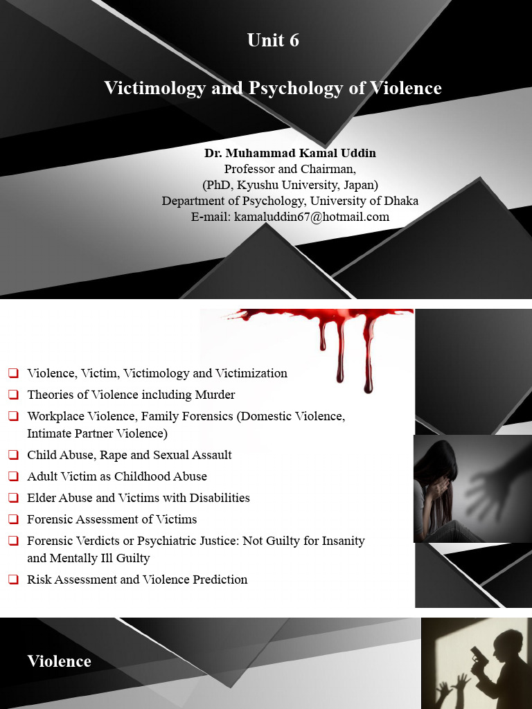 Unit-3 - Victimology and Psychology of Violence-Unit-6 | PDF | Child Abuse | Domestic Violence