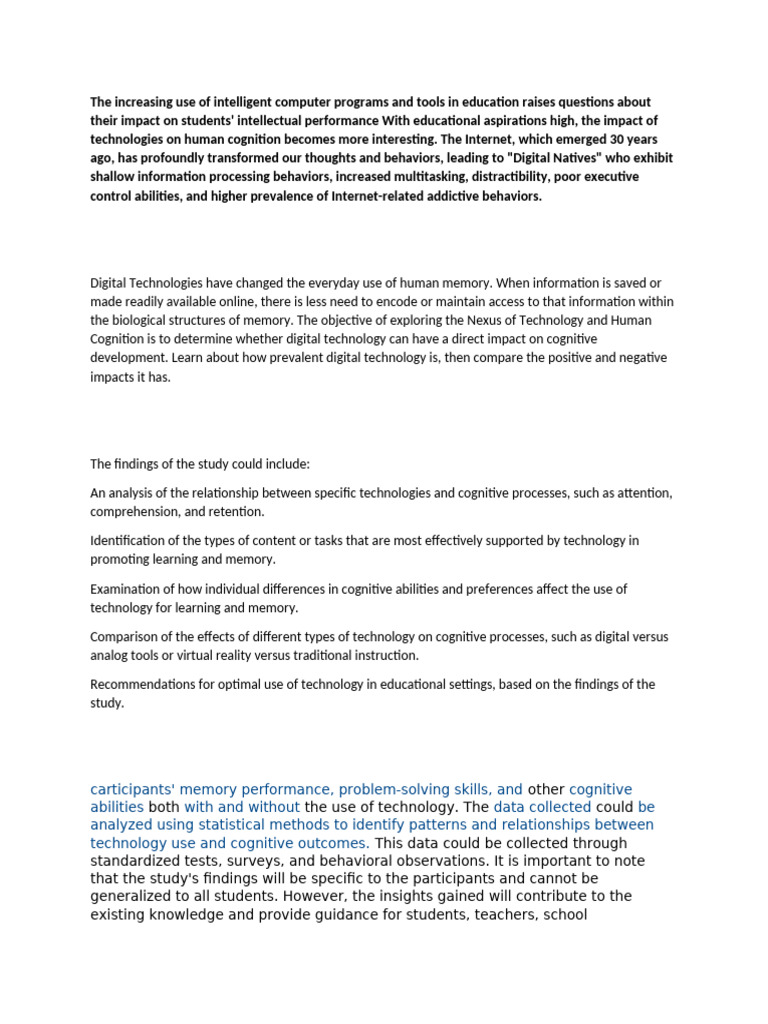 The Increasing Use of Intelligent Computer Programs and Tools in ...