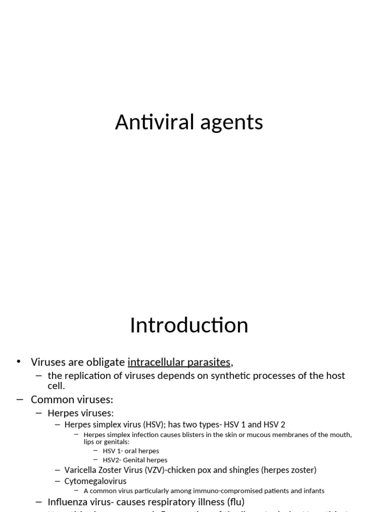 Antiviral Agents | PDF | Antiviral Drug | Virus