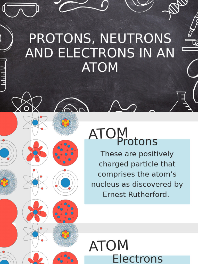 Protons Neutron Electrons | PDF | Atomic Nucleus | Proton