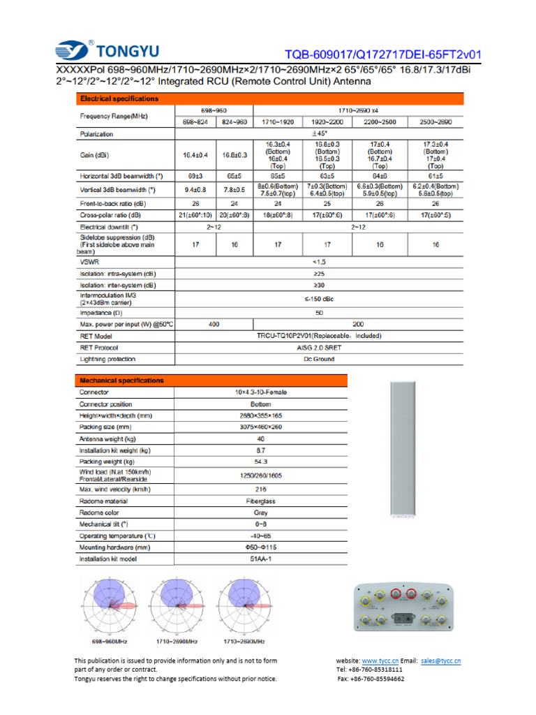 TQB-609017-Q172717DEI-65FT2v01 DATA SHEET | PDF