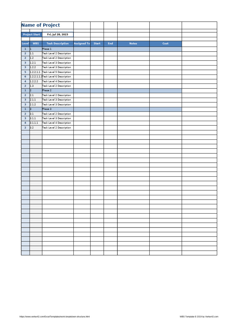 Template 03 WBS | PDF