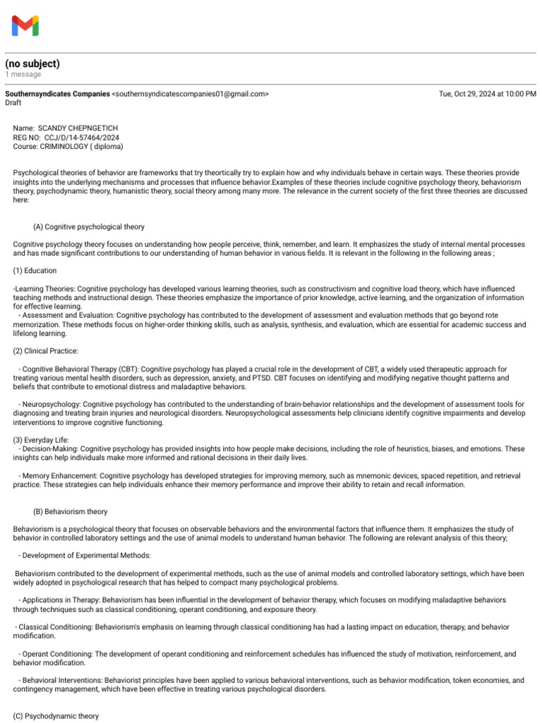 Assignment Social Work 3 | PDF | Psychotherapy | Psychodynamics