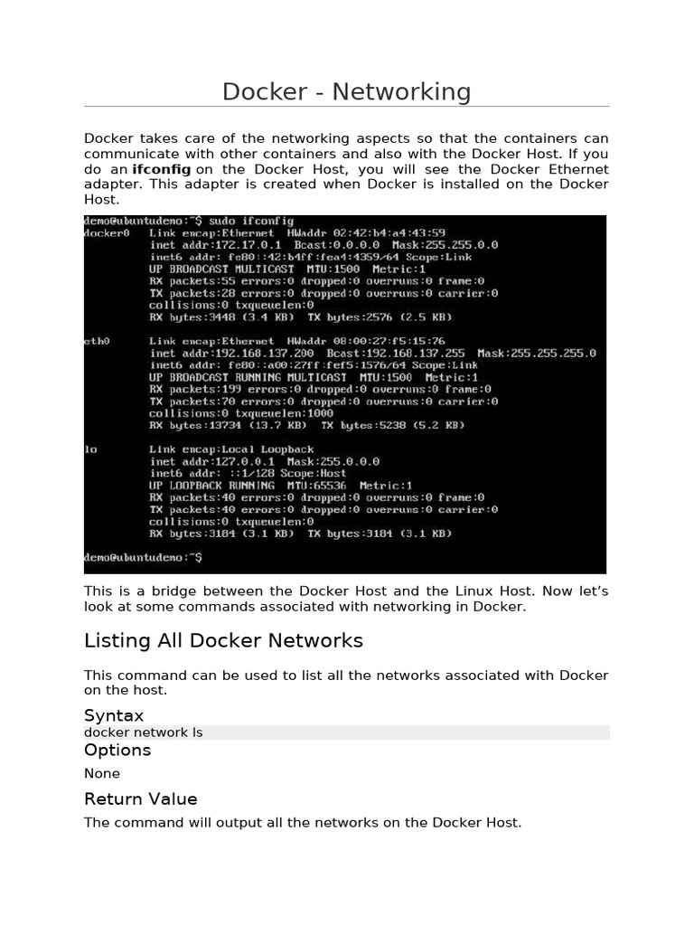 Docker Networks | PDF