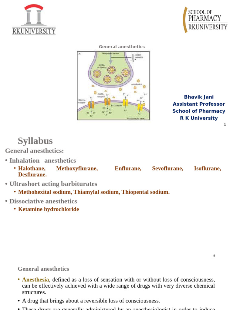 General Anesthetics | PDF