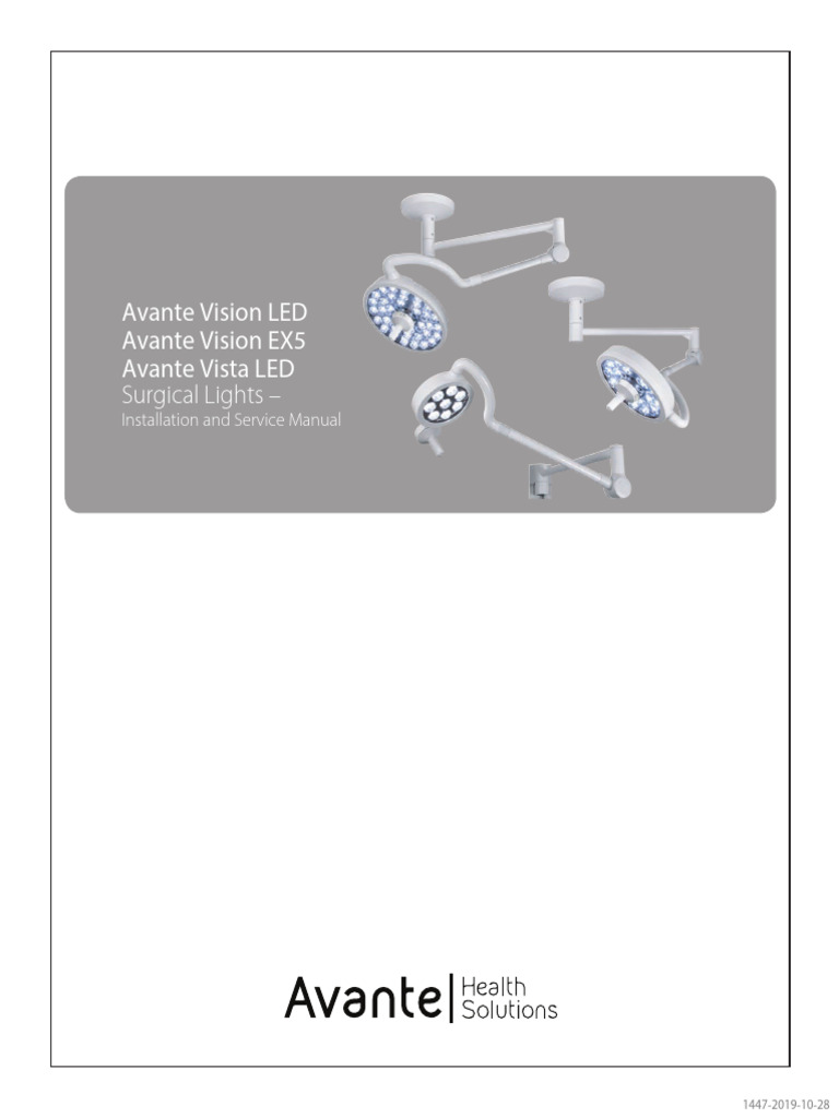 Avante Vision Led Vision Ex5 Vista Led Install Service Manual (1447 ...