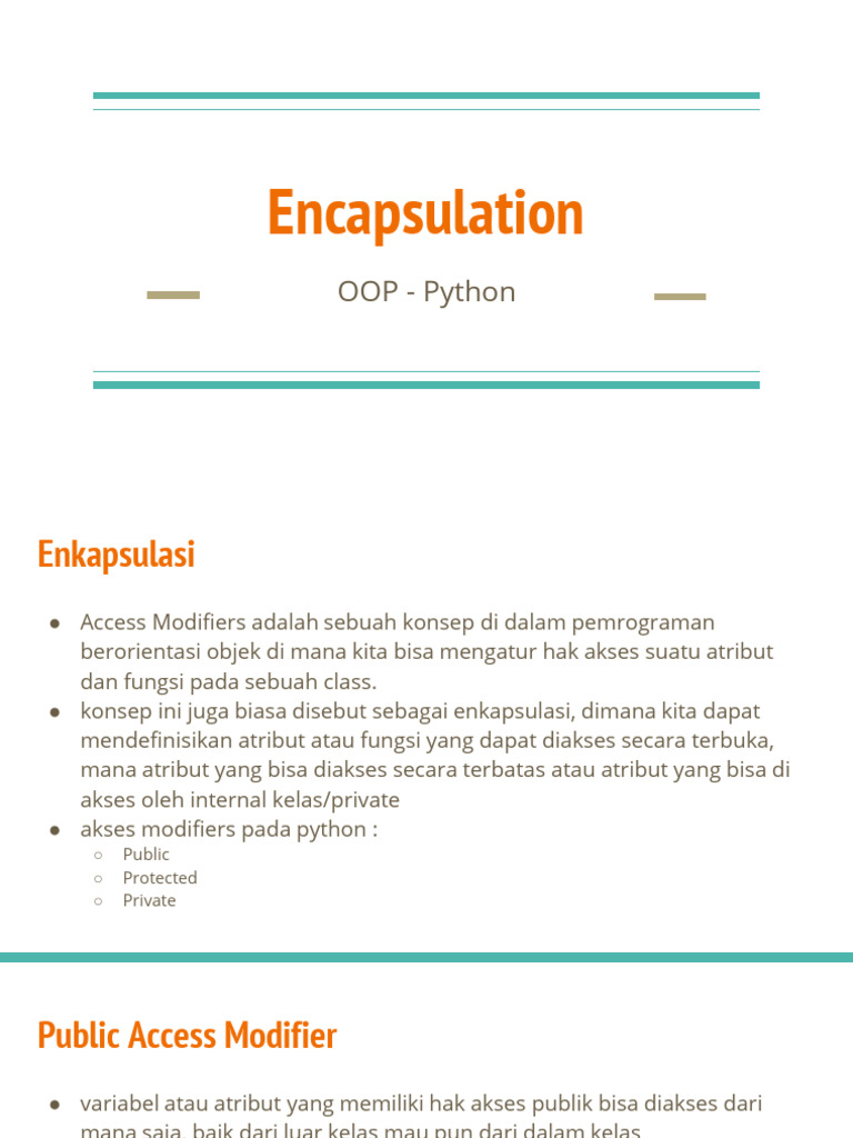 Materi 6 - Encapsulation | PDF
