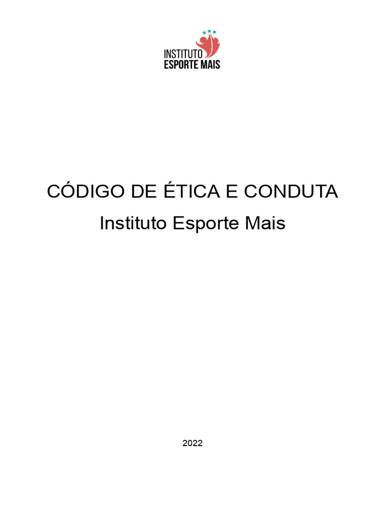 Código de Ética e Conduta - IEMais | PDF | Liderança | Transparência ...