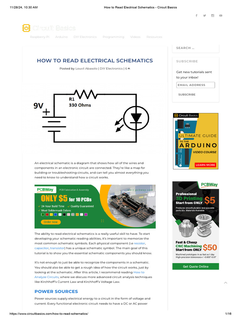 How To Read Electrical Schematics - Circuit Basics | PDF | Inductor ...