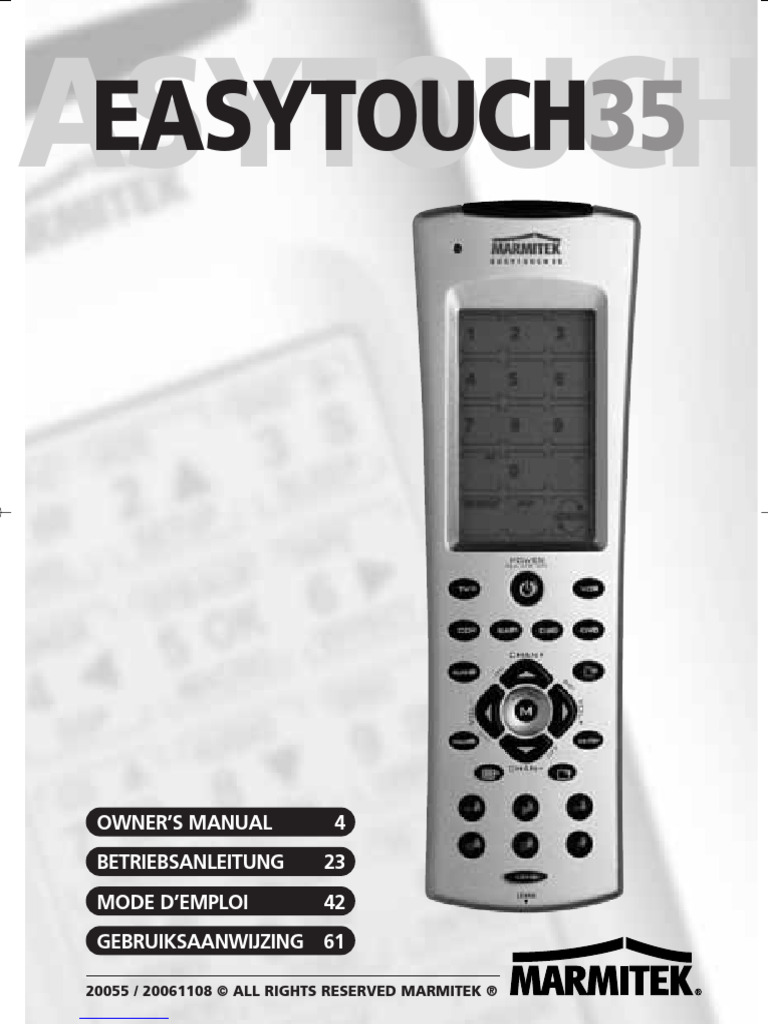 Easytouch 35 Brochure | PDF | Remote Control | Radio