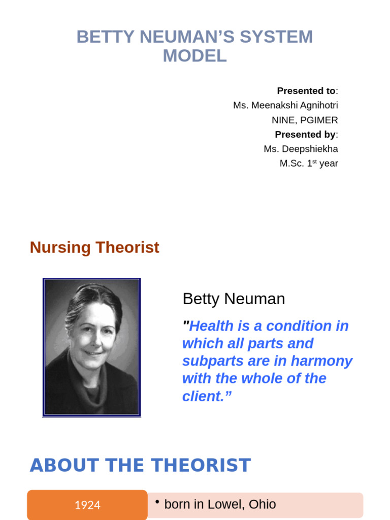 Betty Neuman Theory | PDF | Stress (Biology) | Nursing