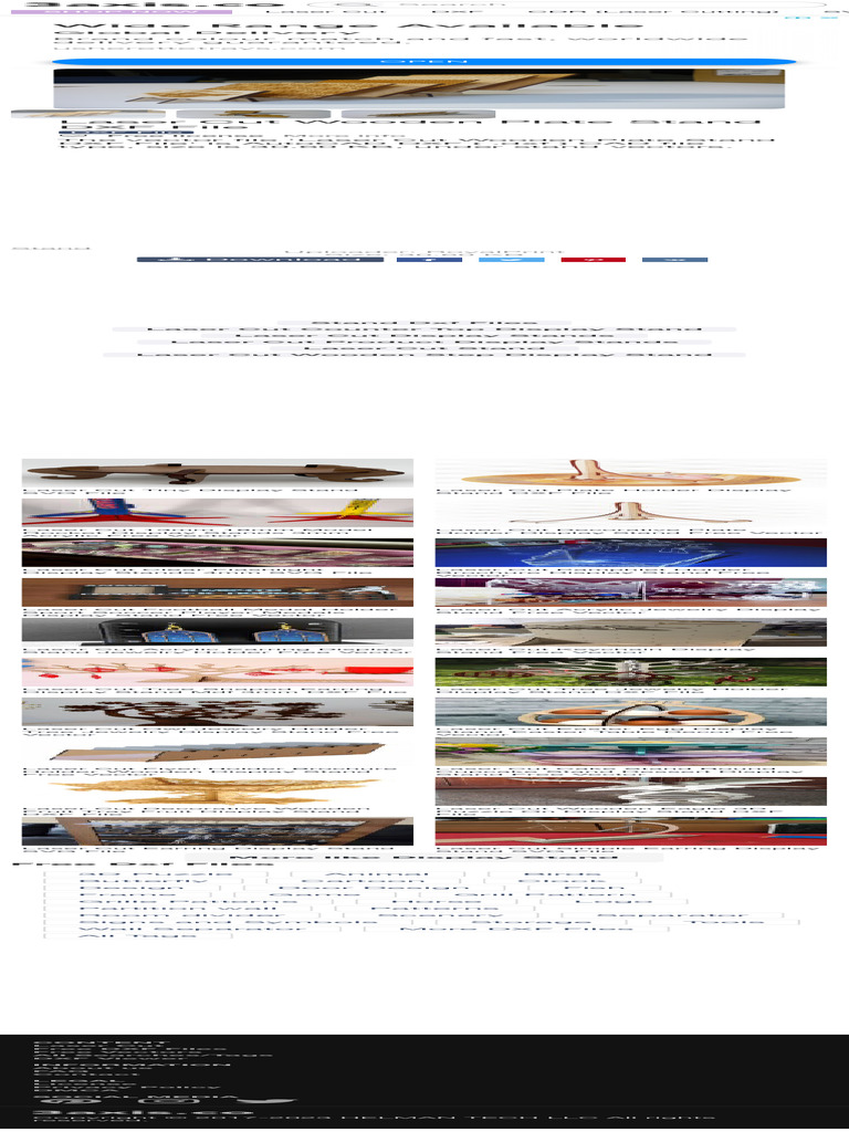 Laser Cut Wooden Plate Stand DXF File Free Download - 3axis - Co | PDF