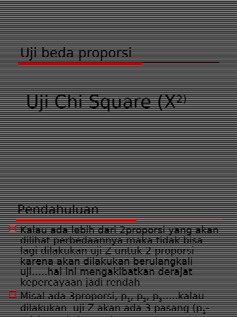 Uji Proporsi Dan Chi-Square | PDF