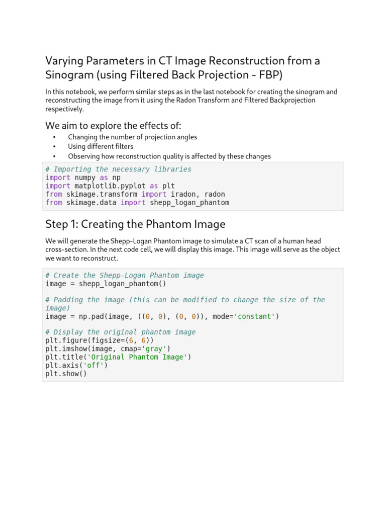 L21 L22 Varying CTReconstruction Parameters | PDF | Mean Squared Error | Electronic Filter