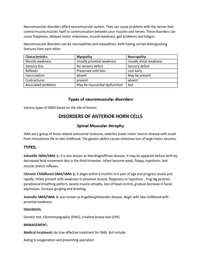 Neuromuscular Disorders | PDF | Peripheral Neuropathy | Weakness