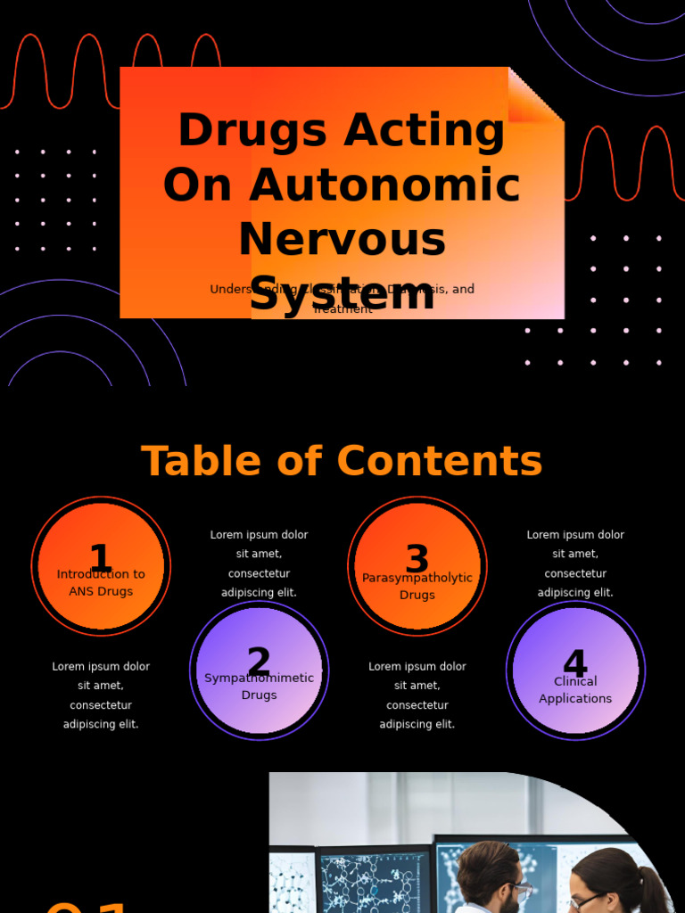Gradient Geometric Drugs Acting On Autonomic Nervous System Slides ...