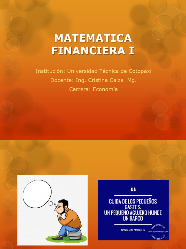 Matemática Financiera: Interés Simple y Compuesto | PDF | Interés ...