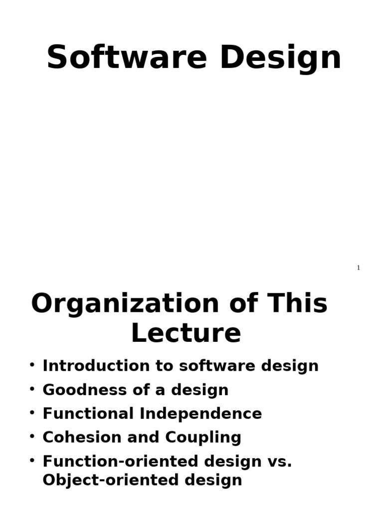 Introduction To Software Design | PDF | Modular Programming | Methodology