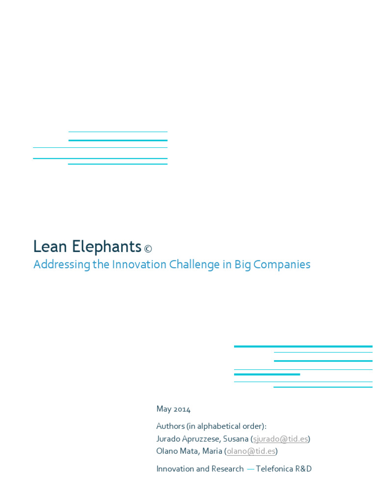 K15005 A ES LeanElephants - ComoTelefonicaHaceLeanStartup | PDF ...