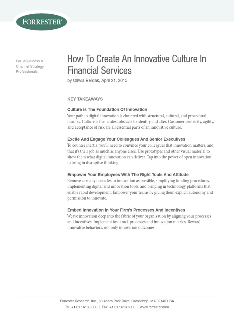 How To Create An Innovati | PDF | Innovation | Cloud Computing