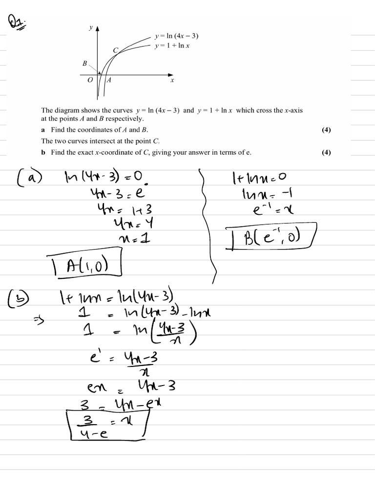 Log and Exponential Functions Assignment Solution | PDF