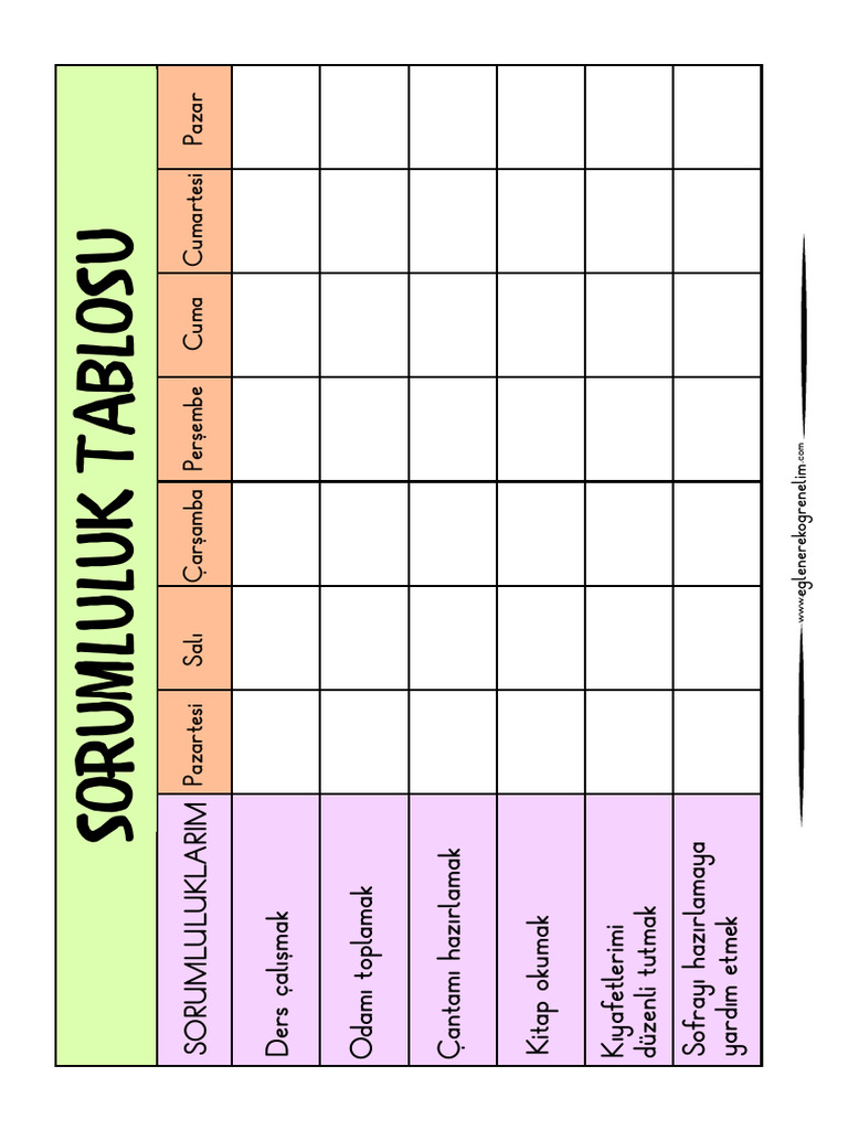 Sorumluluk Tablosu | PDF