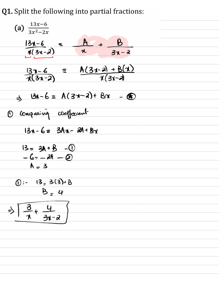 Algebra - Partial Fractions | PDF | Algebra | Mathematics