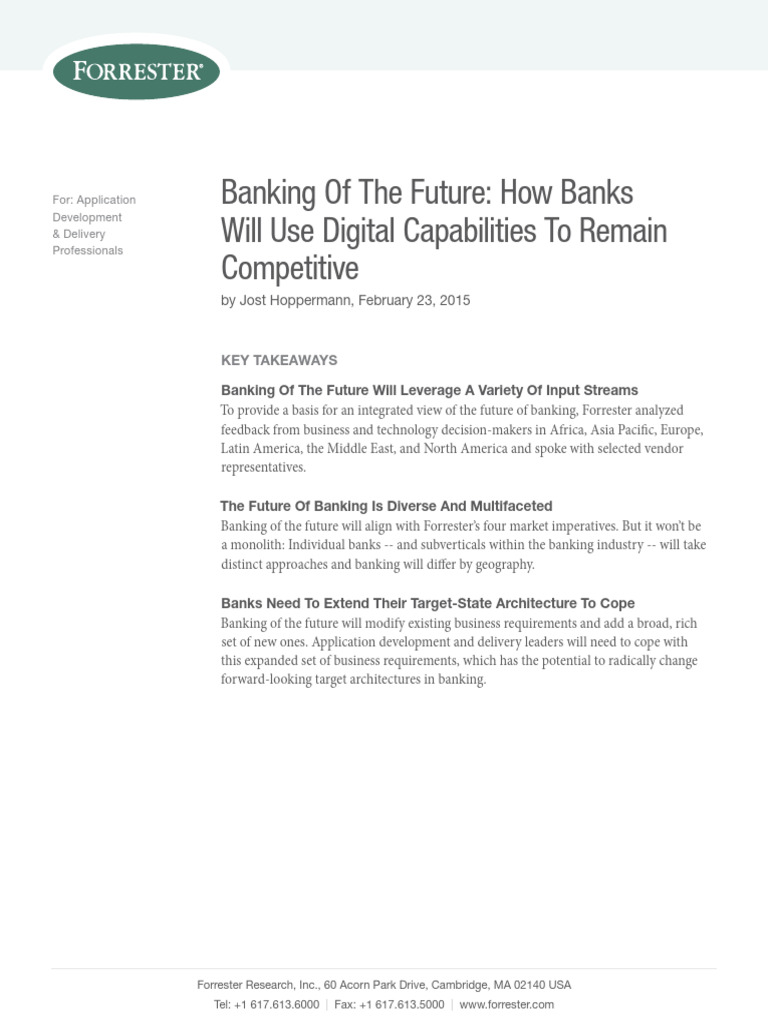 Banking of The Future Ho | PDF | Big Data | Analytics