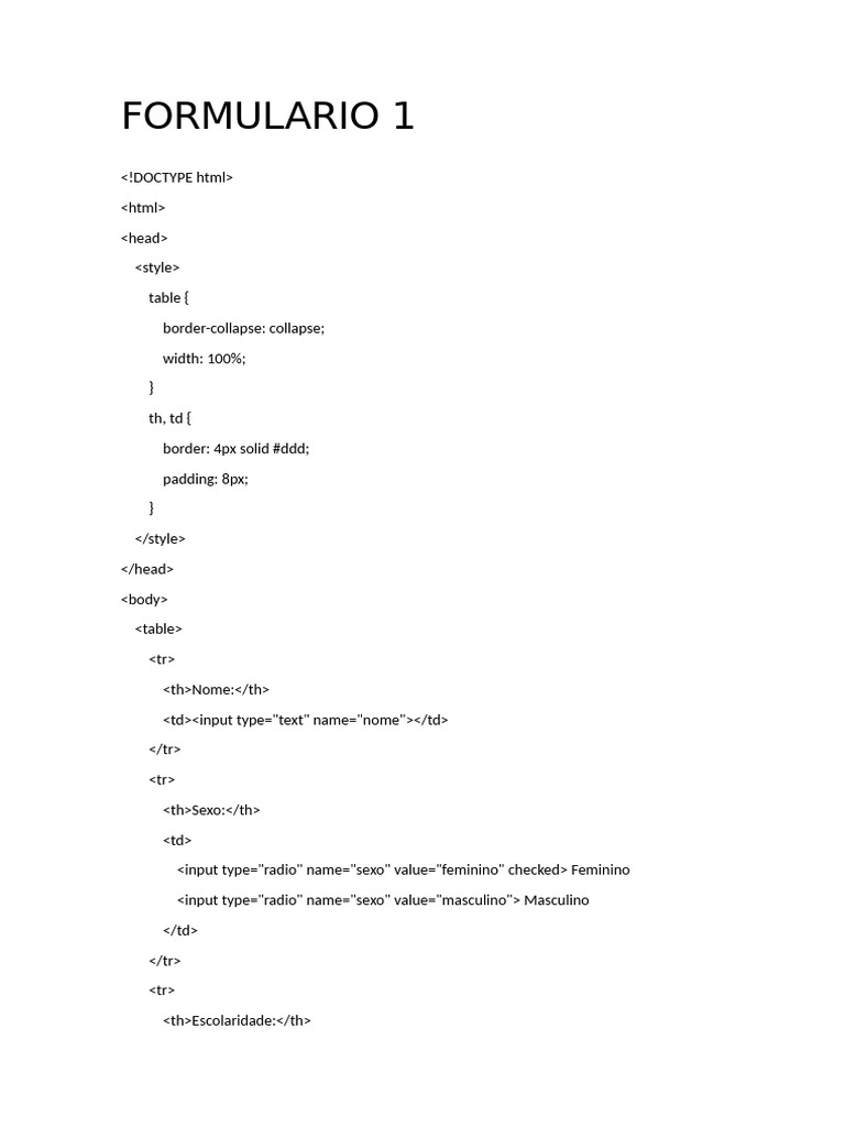 Formularios HTML | PDF